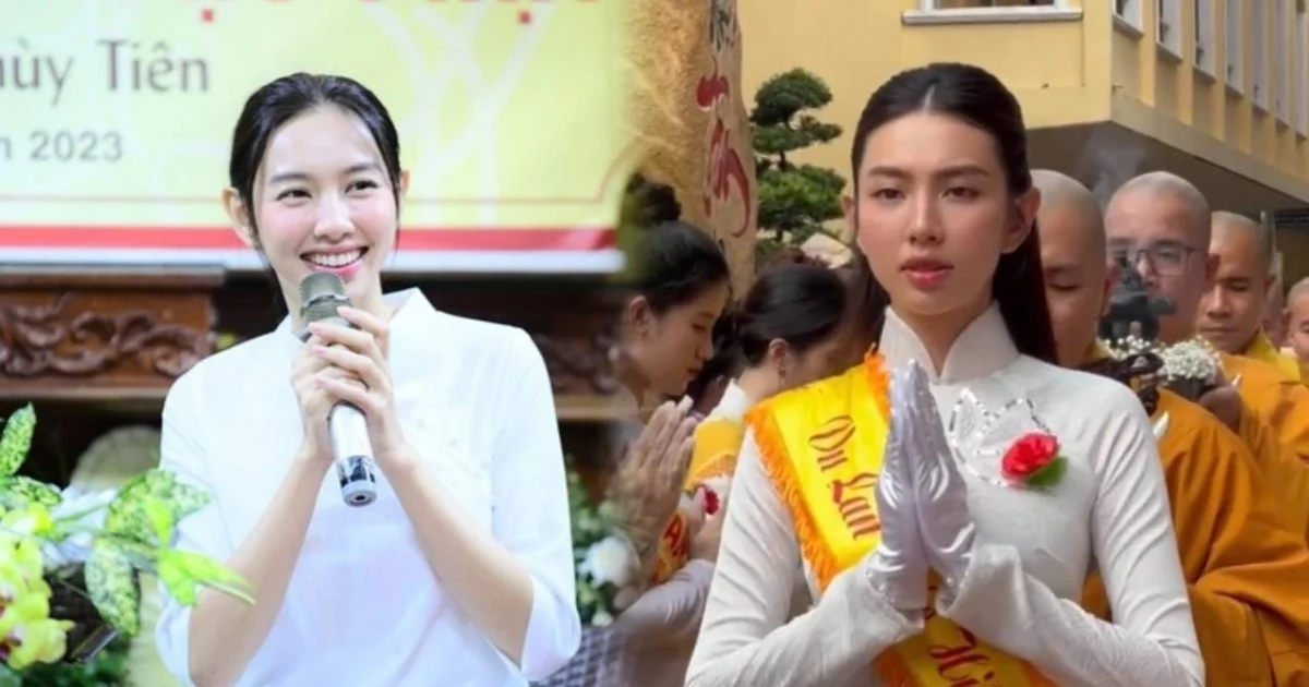 Hoa Hậu Thùy Tiên gây chú ý mạnh khi xuất hiện tại chùa trong lễ Vu Lan - KÊNH NGƯỜI NỔI TIẾNG